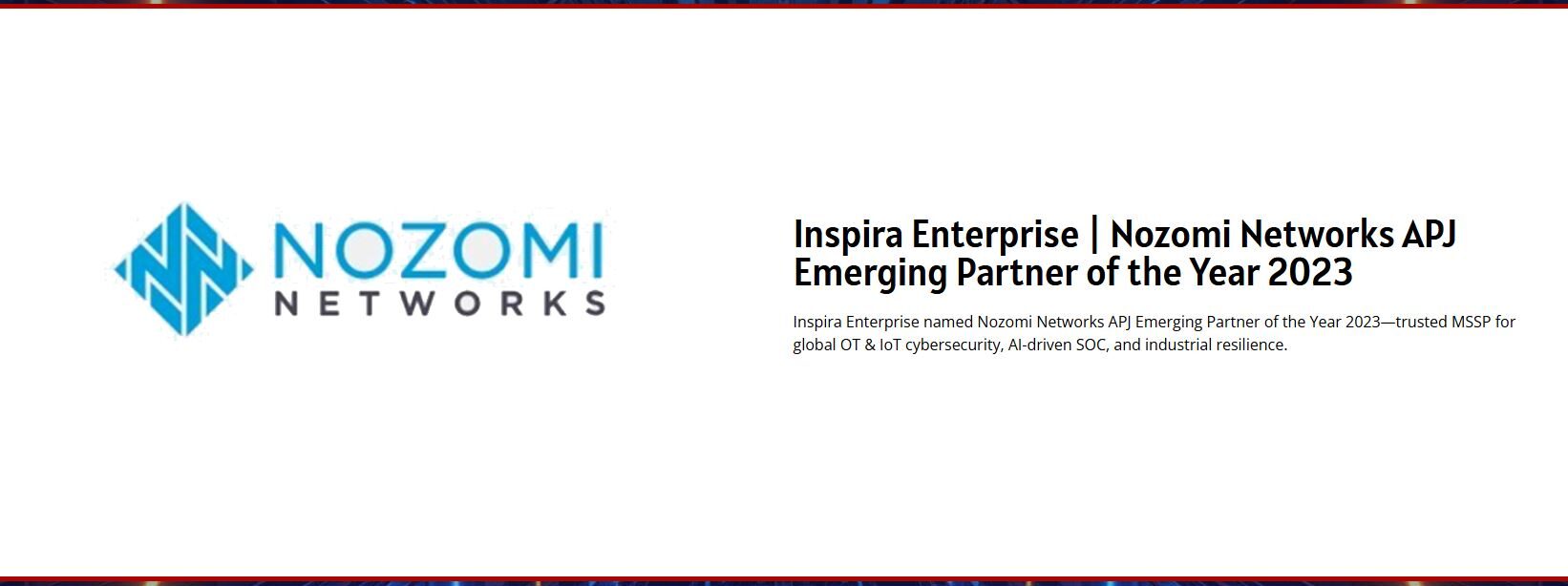 APJ Emerging Partner of the Year 2023 | Inspira Enterprise